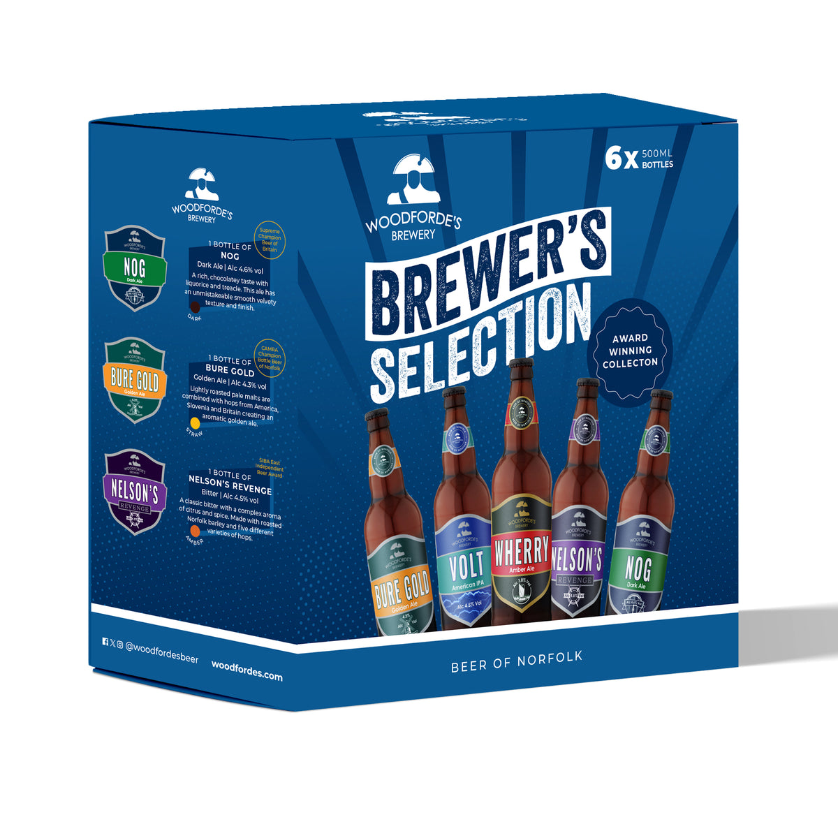Woodforde's Brewer's Selection - 6 x 500ml Bottled Ales Pack ...