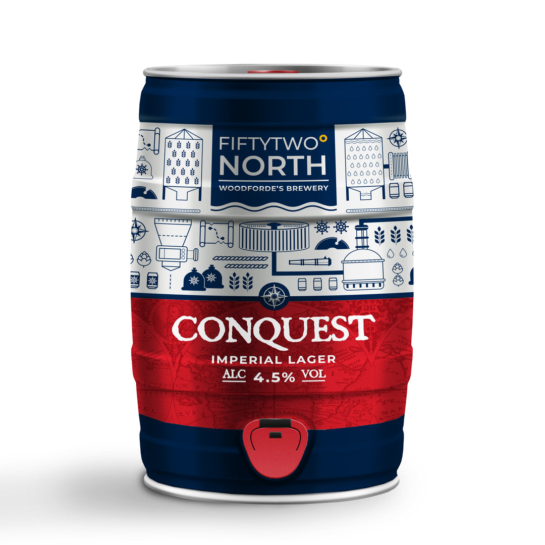 Conquest | Imperial Lager | 5L Mini Keg | Woodforde's Brewery